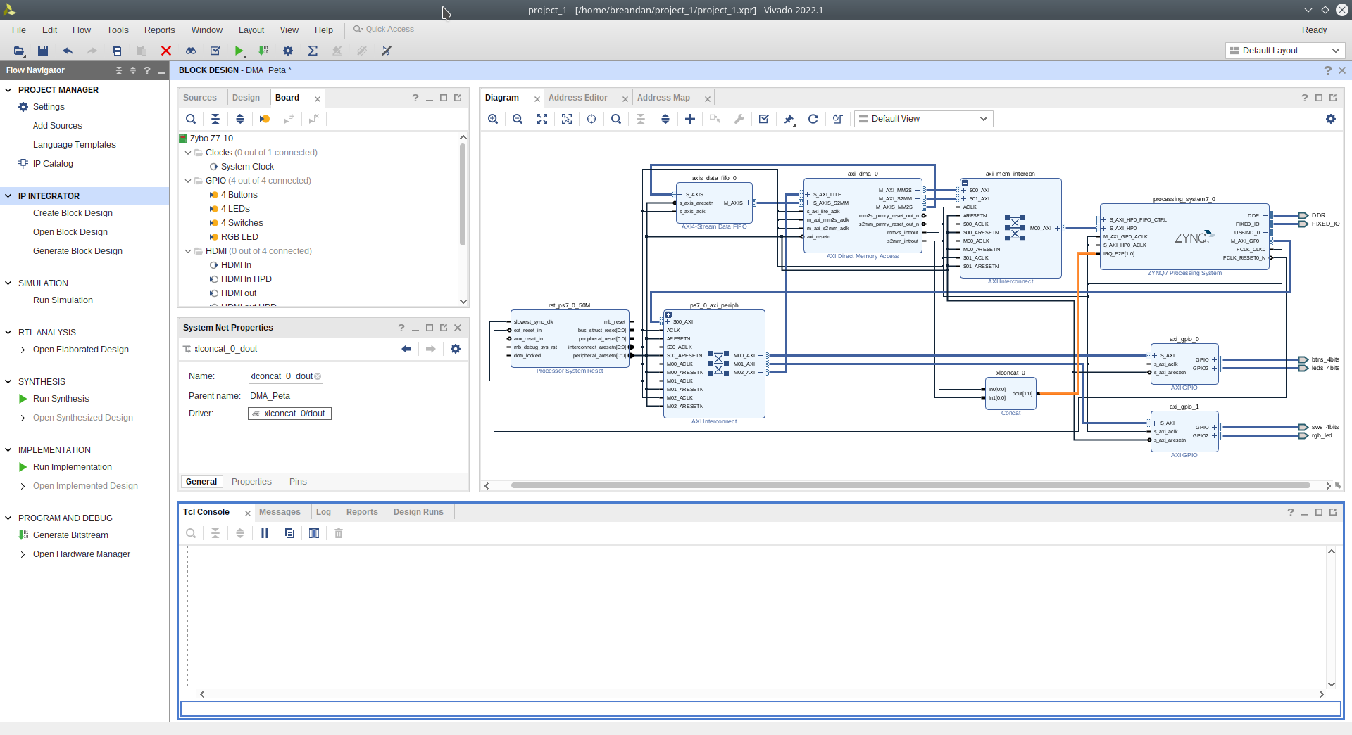 Making A PetaLinux/Ubuntu Installation for Zybo Z7-10 - B. P. O'Shaughnessy